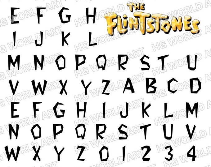 Flintstones Font, Flintstones Svg, Flintstones Font Svg, Flintstones ...