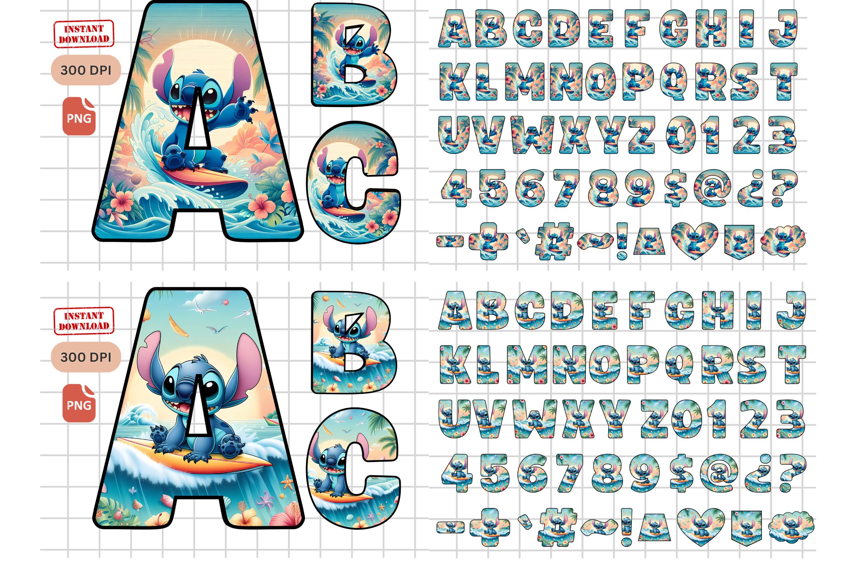 Stitch Alphabet PNG: Letters, Numbers, Symbols (digital Download) - Etsy
