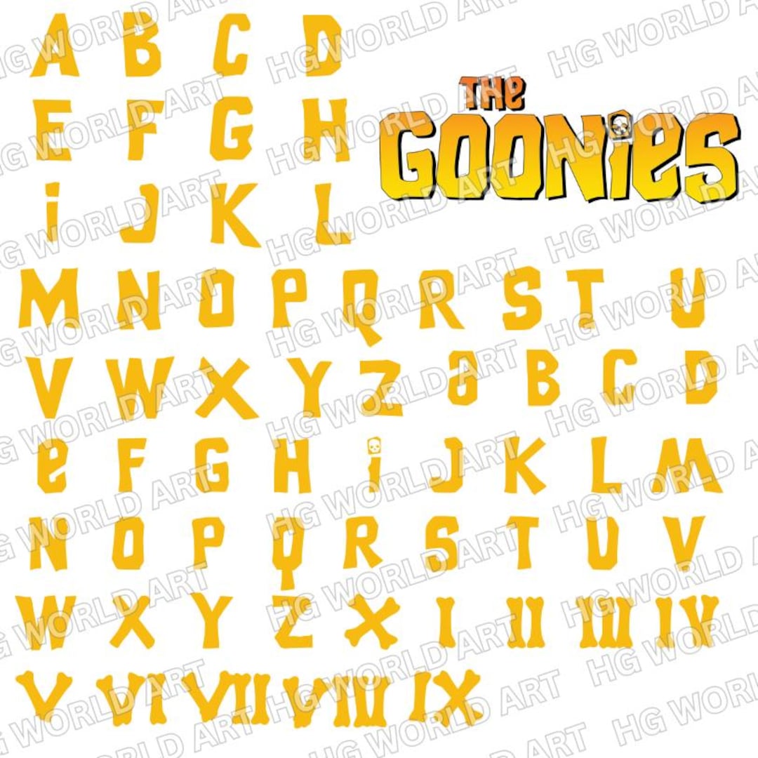 Goonies Font, Goonies Svg, Goonies Font Svg, Goonies Font Cricut ...