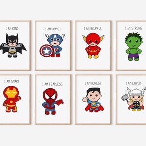 Personalized NAME Word Art Print Superhero Character Posters Digital ...