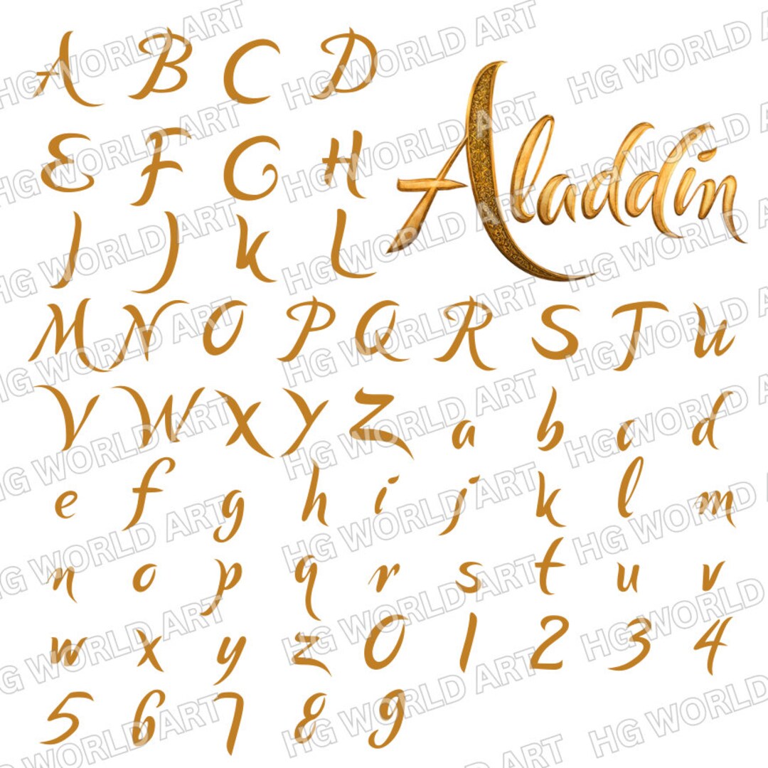 Aladdin Font, Aladdin Svg, Aladdin Font Svg, Aladdin Font Cricut ...