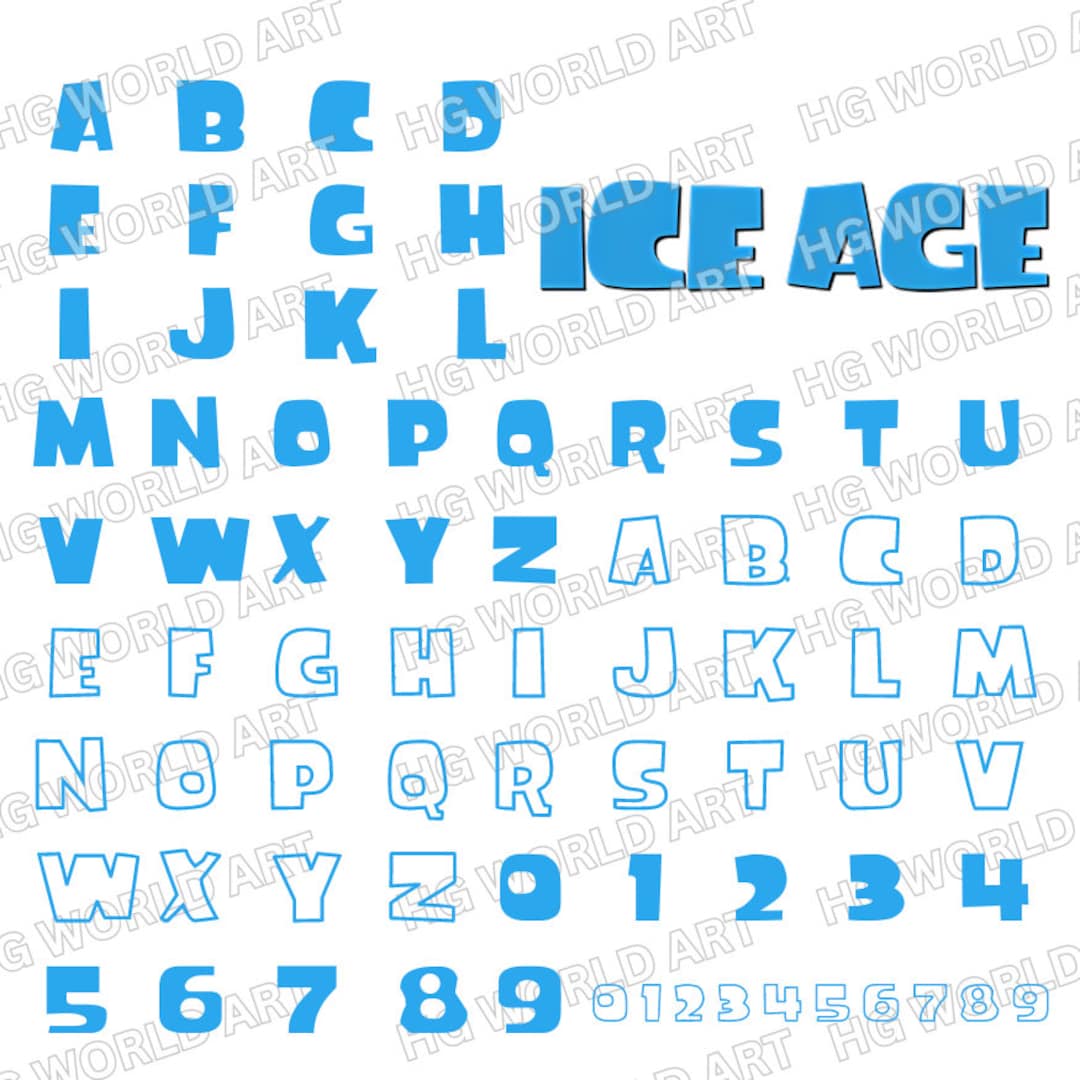 Ice Age Font, Ice Age Svg, Ice Age Font Svg, Ice Age Font Cricut, Ice ...