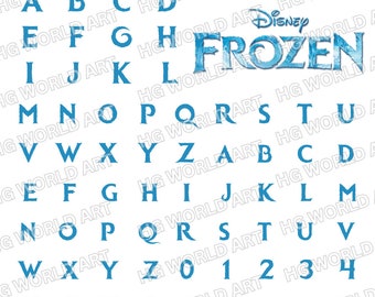 Frozen Font, Frozen 2 Font, Frozen Letter Font, Frozen Font Svg, Frozen ...