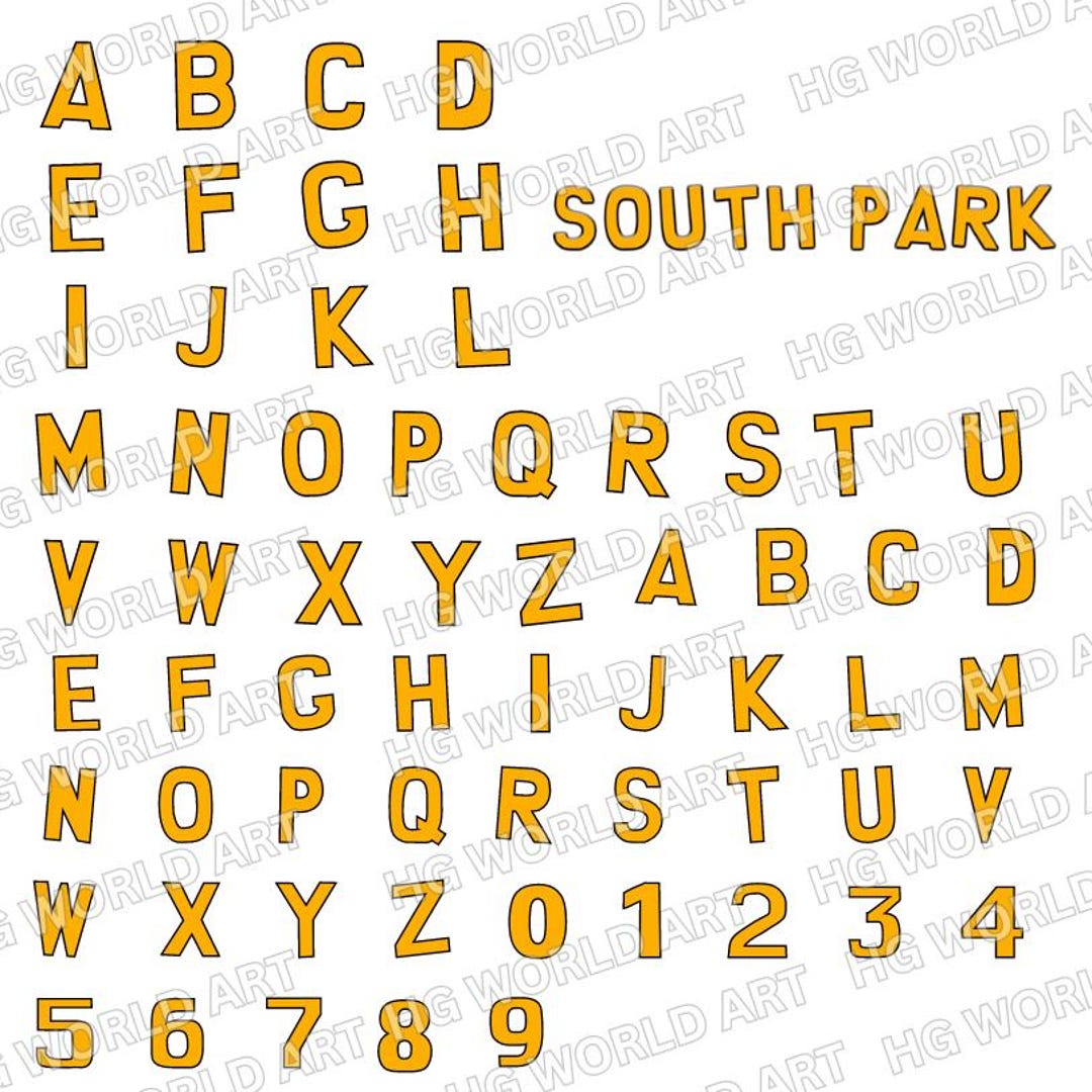South Park Font, South Park Svg, South Park Font Svg, South Park Font ...