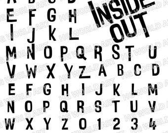 Inside Out Font, Inside Out Svg, Inside Out Font Svg, Inside Out Font ...