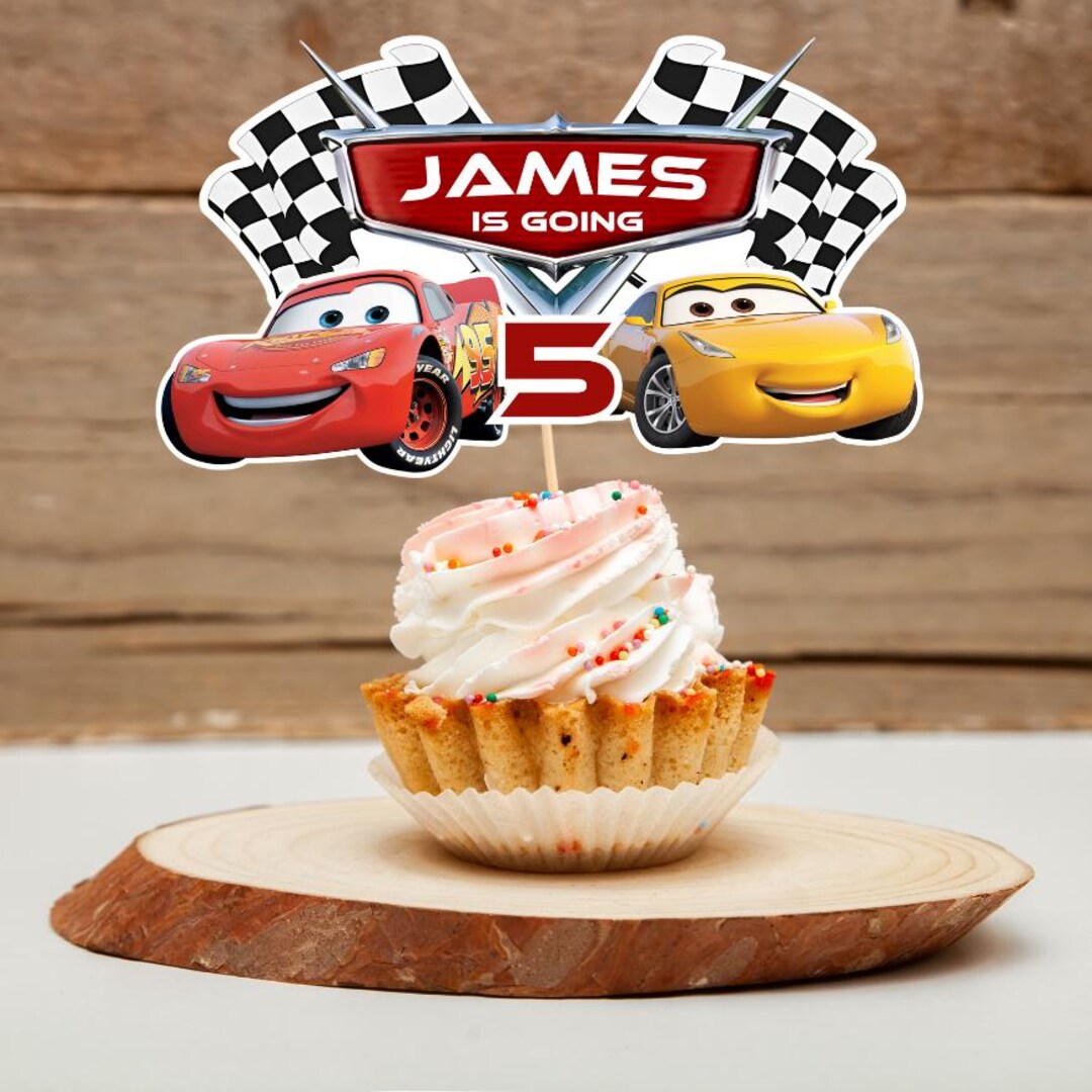 Cars Printable Cake Topper, Cars Digital Cake Topper, Personalized Cake ...