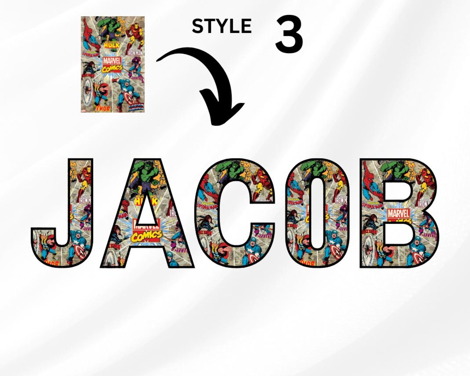 Personalized NAME Word Art Print Superhero Character Posters Digital ...