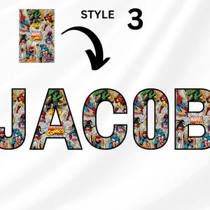 Personalized NAME Word Art Print Superhero Character Posters Digital ...