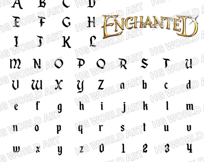 Enchanted Font, Enchanted Svg, Enchanted Font Svg, Enchanted Font ...