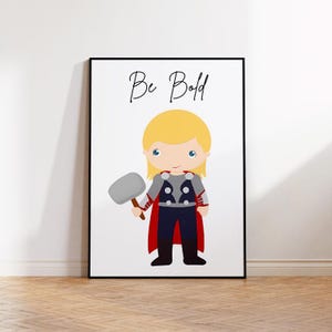 Set of 6 Prints Superheroes Affirmations Digital Posters, Boy Bedroom ...