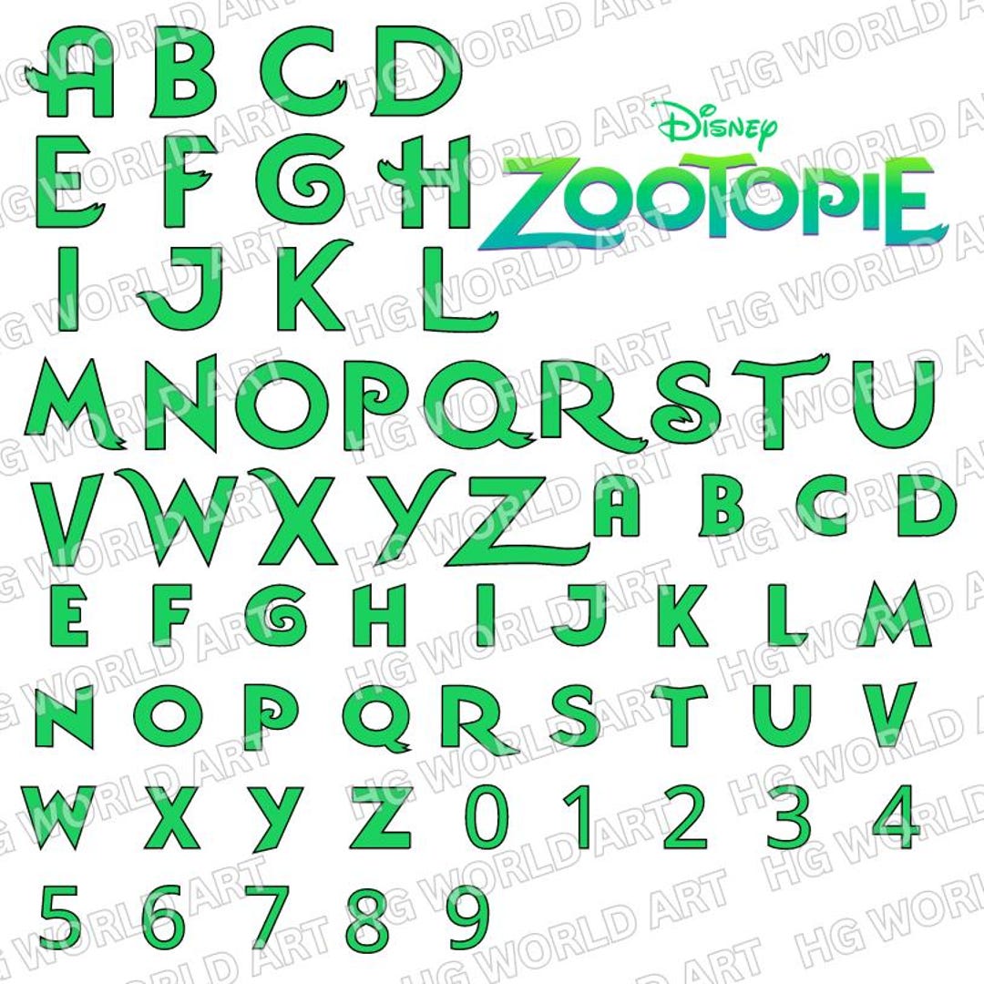 Zootopia Font, Zootopia Svg, Zootopia Font Svg, Zootopia Font Cricut ...