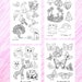 5 Printable Colouring Sheets, Instant Download, Animals, Birds, Nature ...