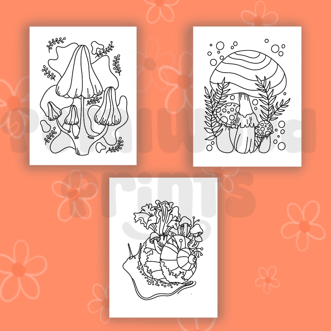 Fungus Among Us: Cute and Fun Mushroom Coloring Pages, Easy to Color ...