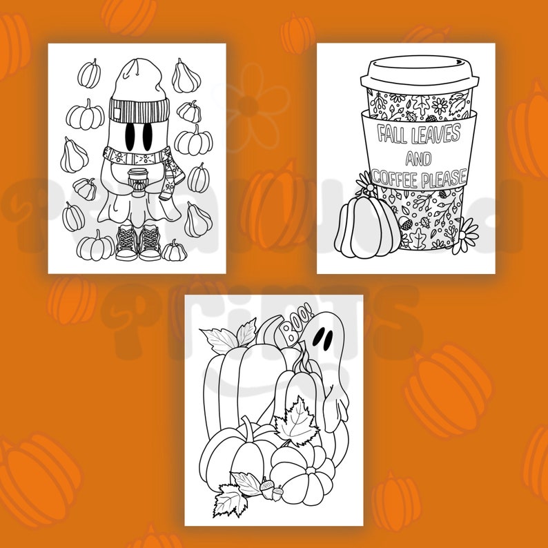 Boo-tiful Fall: Cozy and Fun Fall Coloring Pages, Easy to Color ...