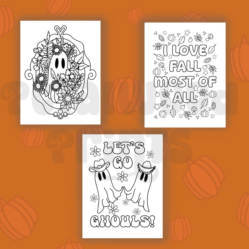 Boo-tiful Fall: Cozy and Fun Fall Coloring Pages, Easy to Color ...