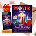 Movie Birthday Invitation, Cinema Birthday Invitation, Watch Party ...