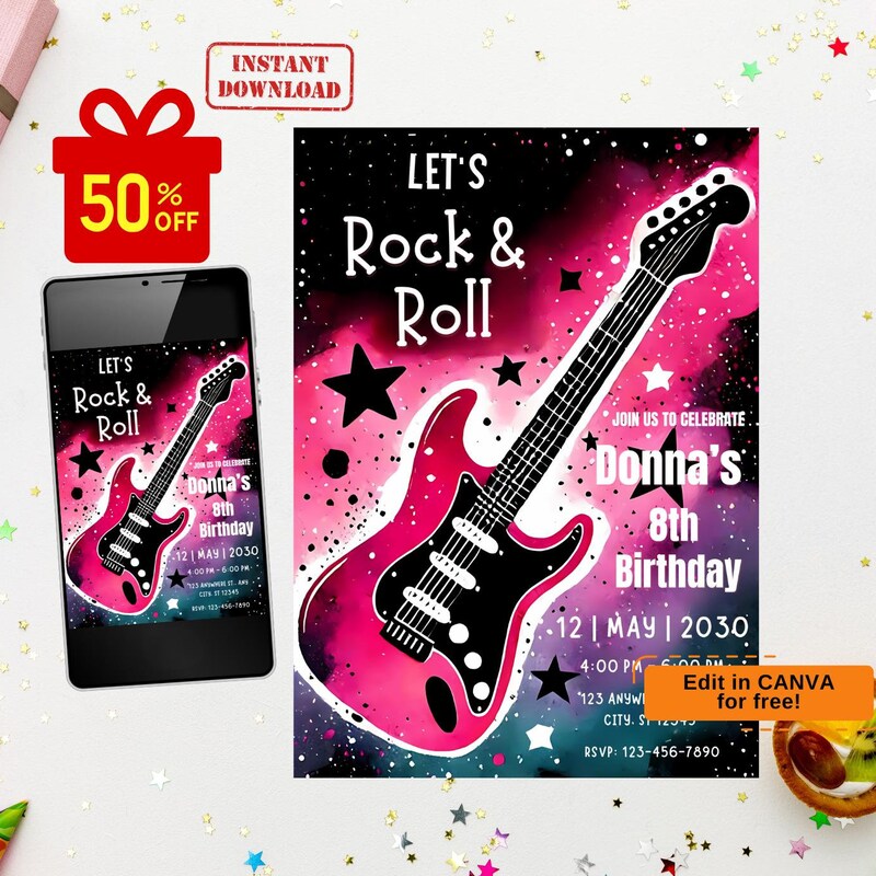Rock Star Birthday - Etsy