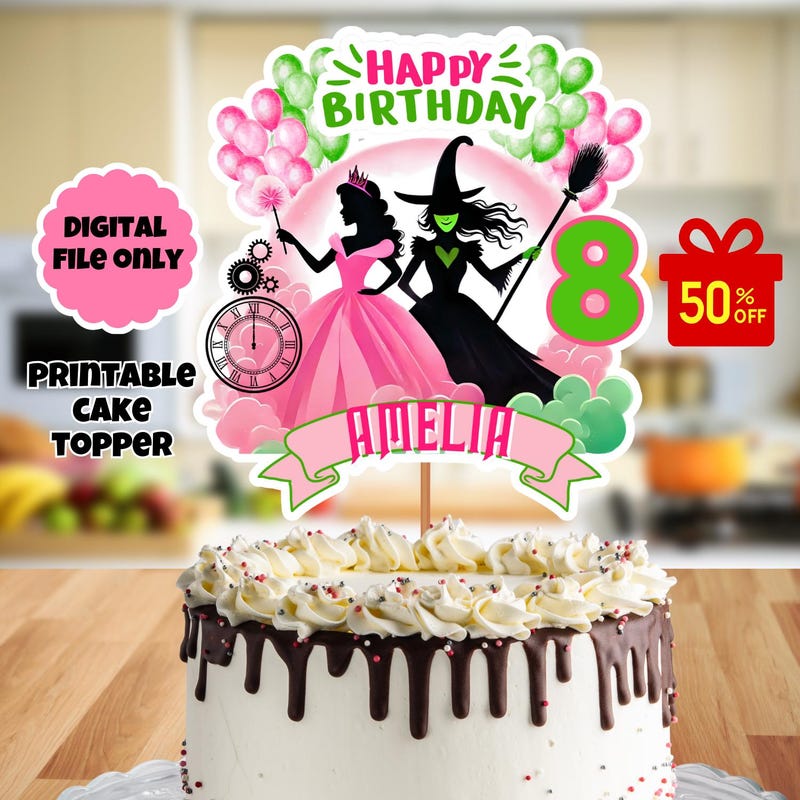 Wicked Musical Cake Topper - Etsy