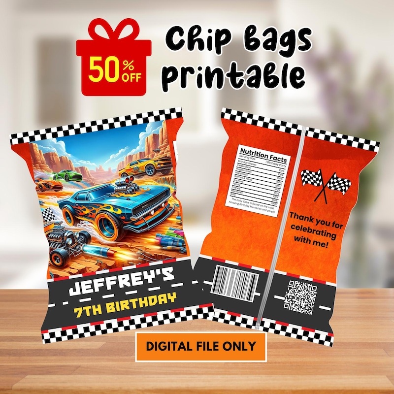 Cars Chip Bags - Etsy