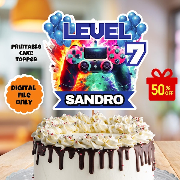 Gaming Cake Topper - Etsy