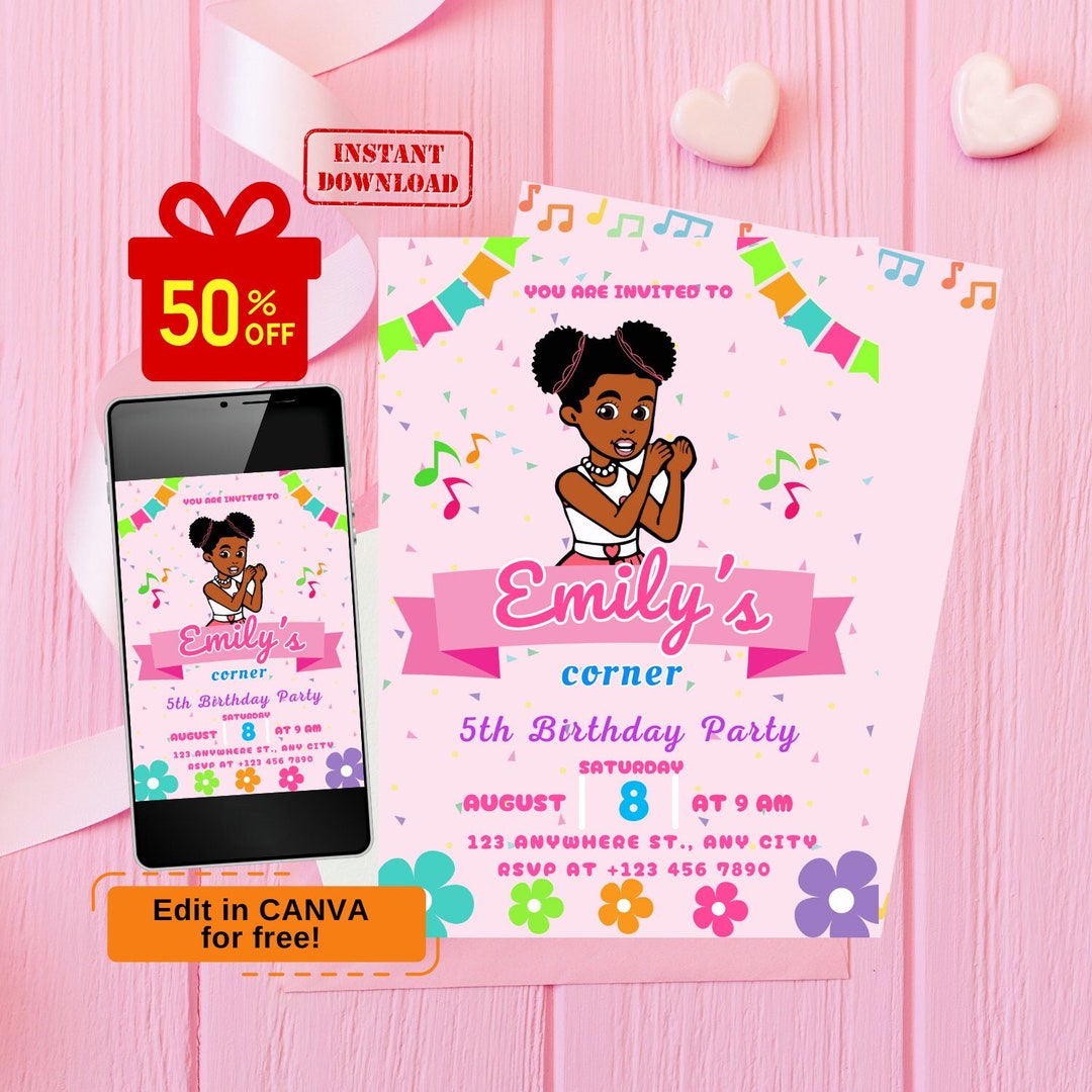 Gracie's Template Printable Editable, Editable Gracie's Invite, Gracie ...