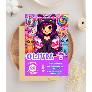 Editable Aphmau Invitation, Aphmau Invites, Aphmau Birthday Invitation ...