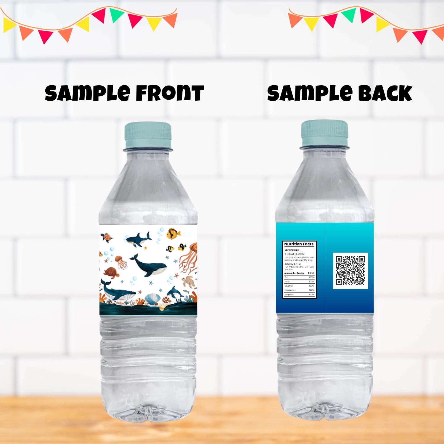 Editable Under the Sea Birthday Party Water Bottle Labels, Printable ...