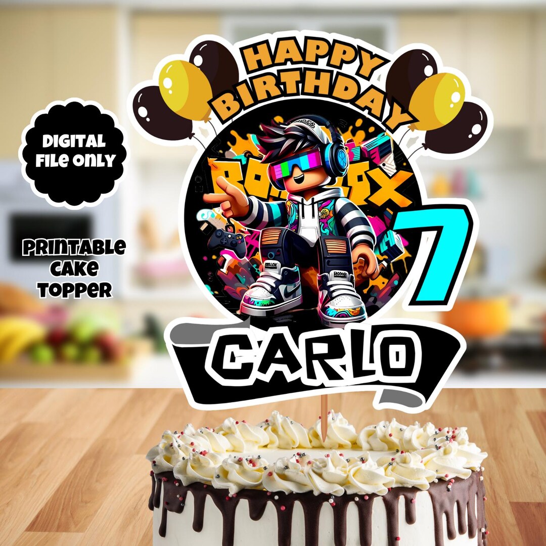 Editable Cake Topper, Printable Cake Topper, Birthday Party ...