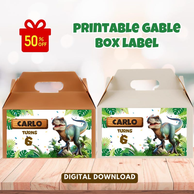T. Rex Treat Boxes - Etsy