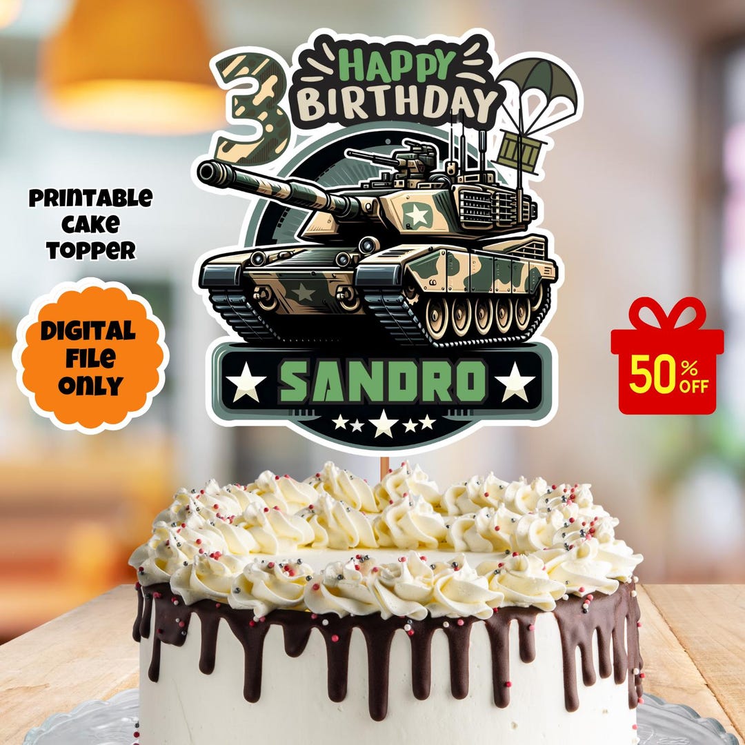 Military Cake Topper, Army Cake Topper, Customized Military Cake Topper ...