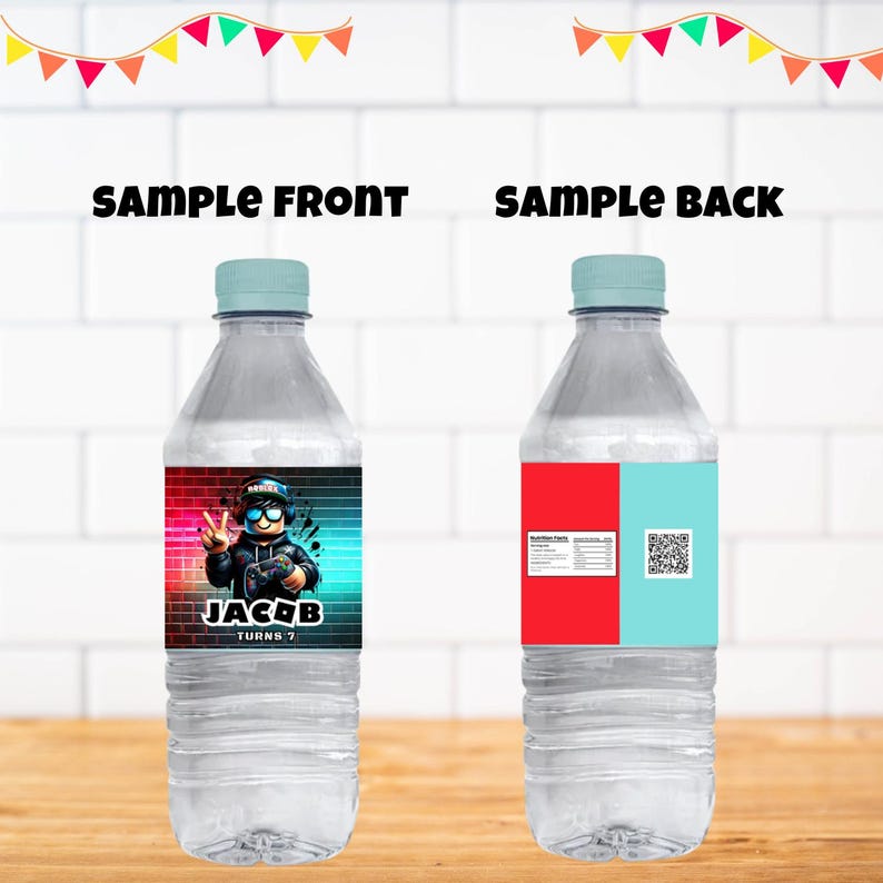 Roblox Water Bottle Labels Printable, Roblox Water Label Template ...