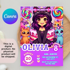 Editable Aphmau Invitation, Aphmau Invites, Aphmau Birthday Invitation ...