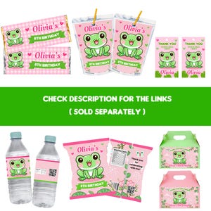 Printable Juice Pouch Label Template, Editable Pink Frog Juice Label ...
