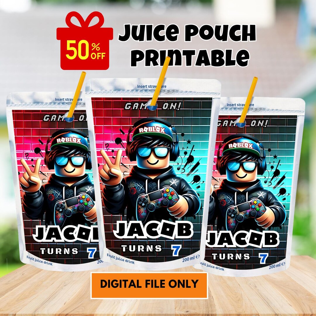 Ro-blox Juice Label, Ro-blox Capri Sun Editable Template, Ro-blox Self ...