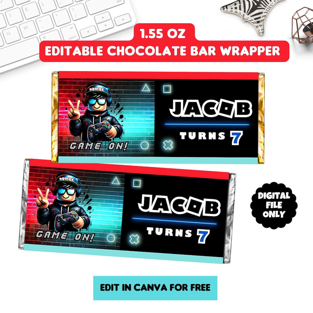 Chocolate Bar Wrapper Printable, Chocolate Bar Wrappers, Party Candy ...