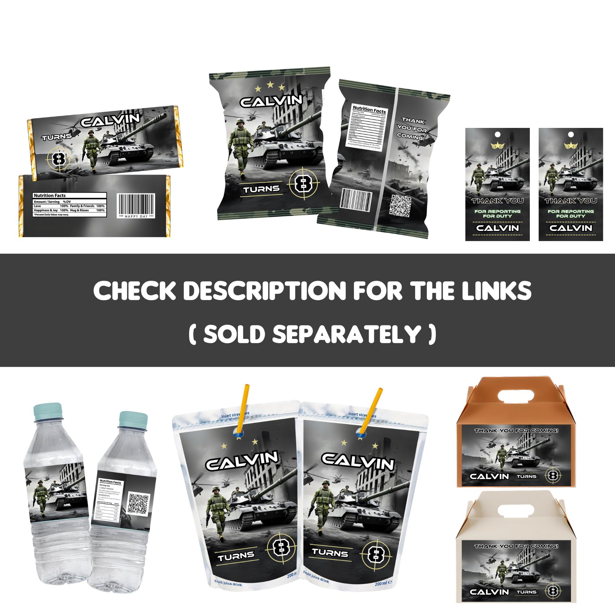 Editable Army Chip Bag Wrapper , Army Party, Printable Military ...