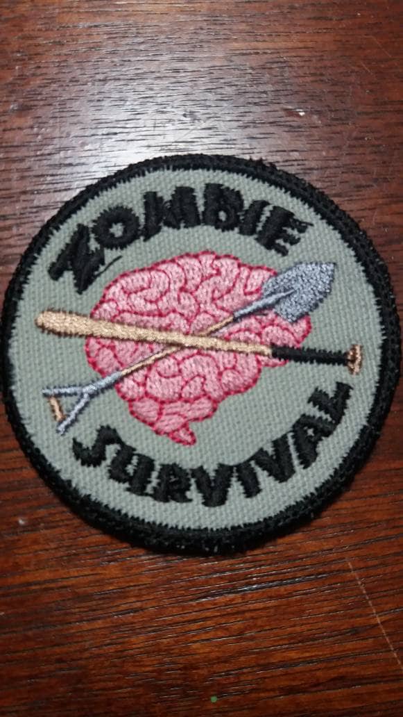 Zombie Survival Patch, Apocalypse, Zombie Halloween, Gothic Embroidered ...
