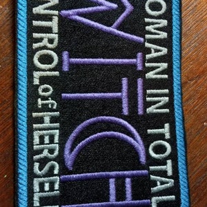 Witchy Patch,pagan, Wiccan, Women in Control,embroidered Patch, Iron on ...