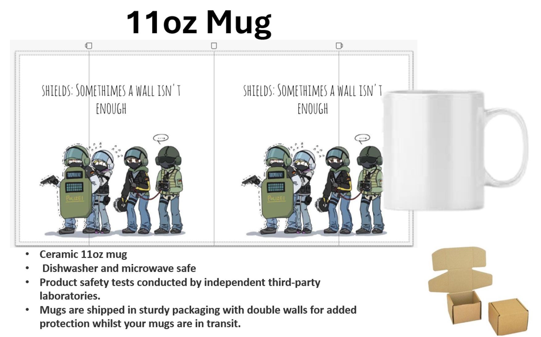 Rainbow Six Siege Mug, Funny Gamer Geek Parody, 11oz Coffee Tea Mugs ...