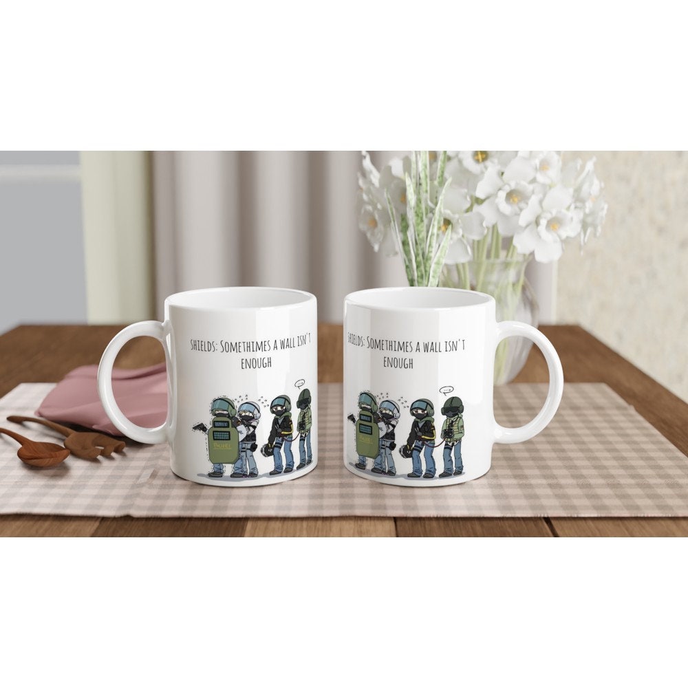 Rainbow Six Siege Mug, Funny Gamer Geek Parody, 11oz Coffee Tea Mugs ...