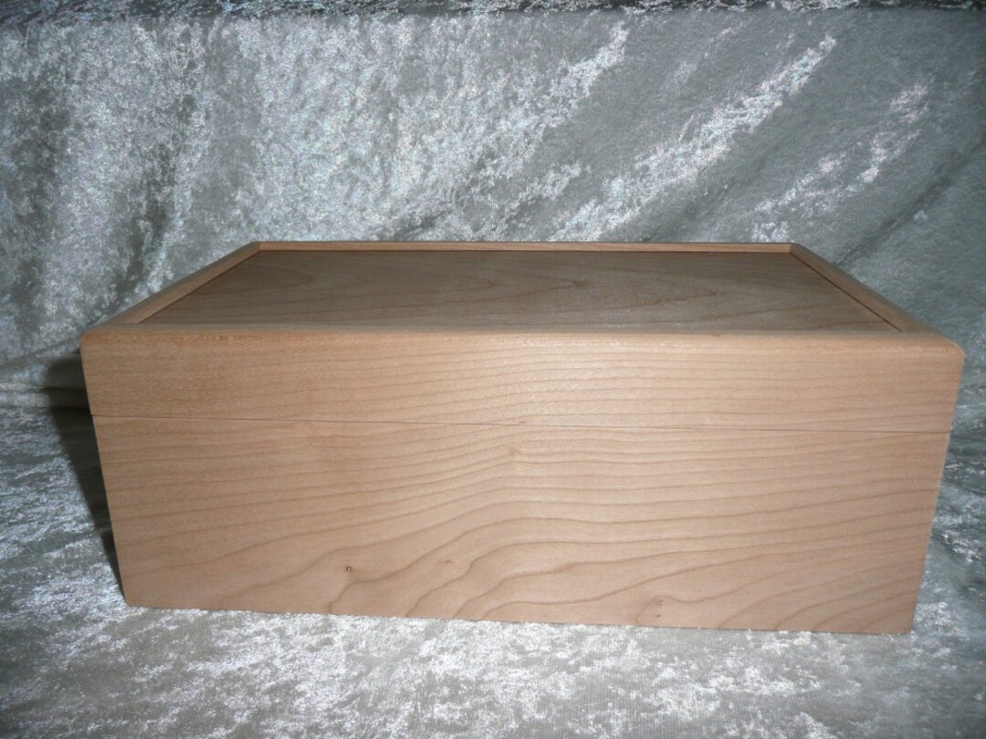 Cherry Wood Box With Removable Tray. - Etsy