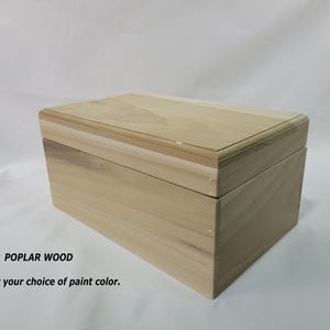 Poplar Wood Box 11" X 7" X 5.5" - You Customize - Etsy