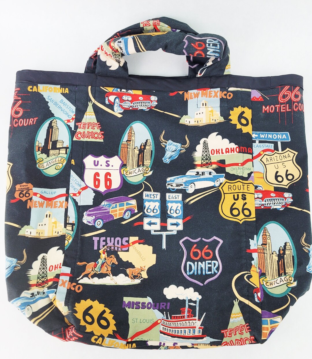 Market Bag Route 66 Theme - Etsy