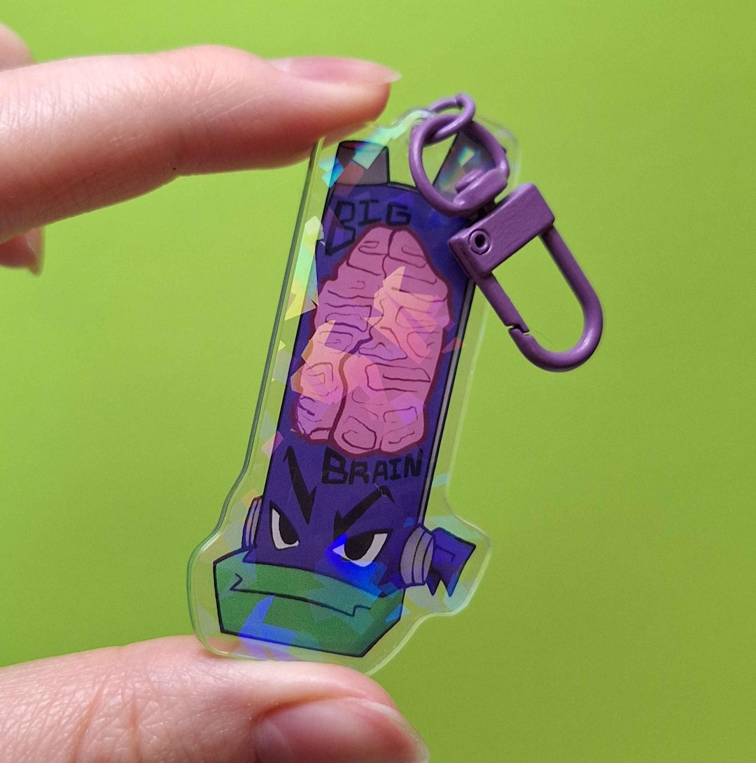 ROTTMNT Big Brain Donnie Keychain DOUBLE-SIDED - Etsy