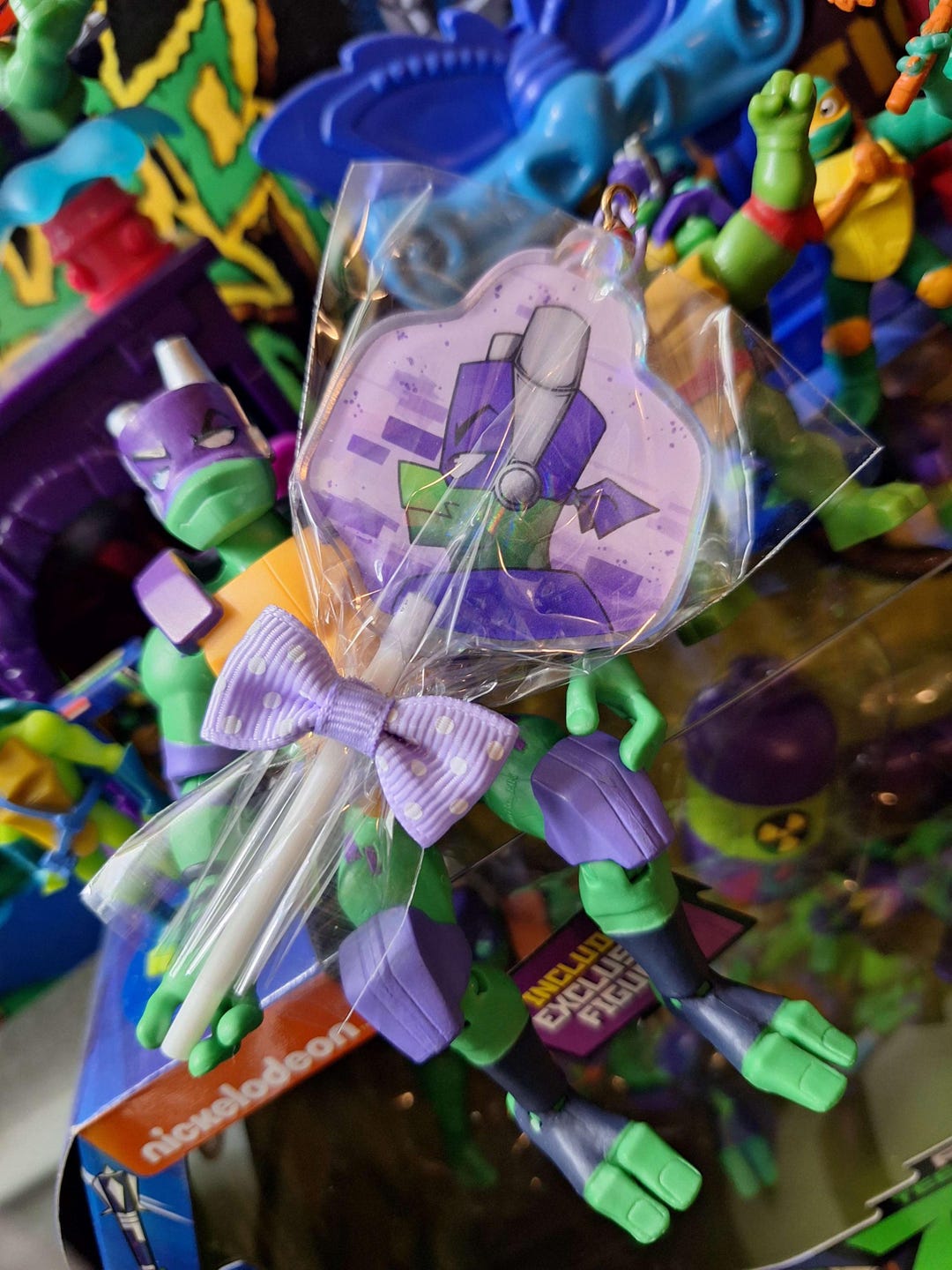 ROTTMNT Holographic Lollipop Donnie Keychain - Etsy UK