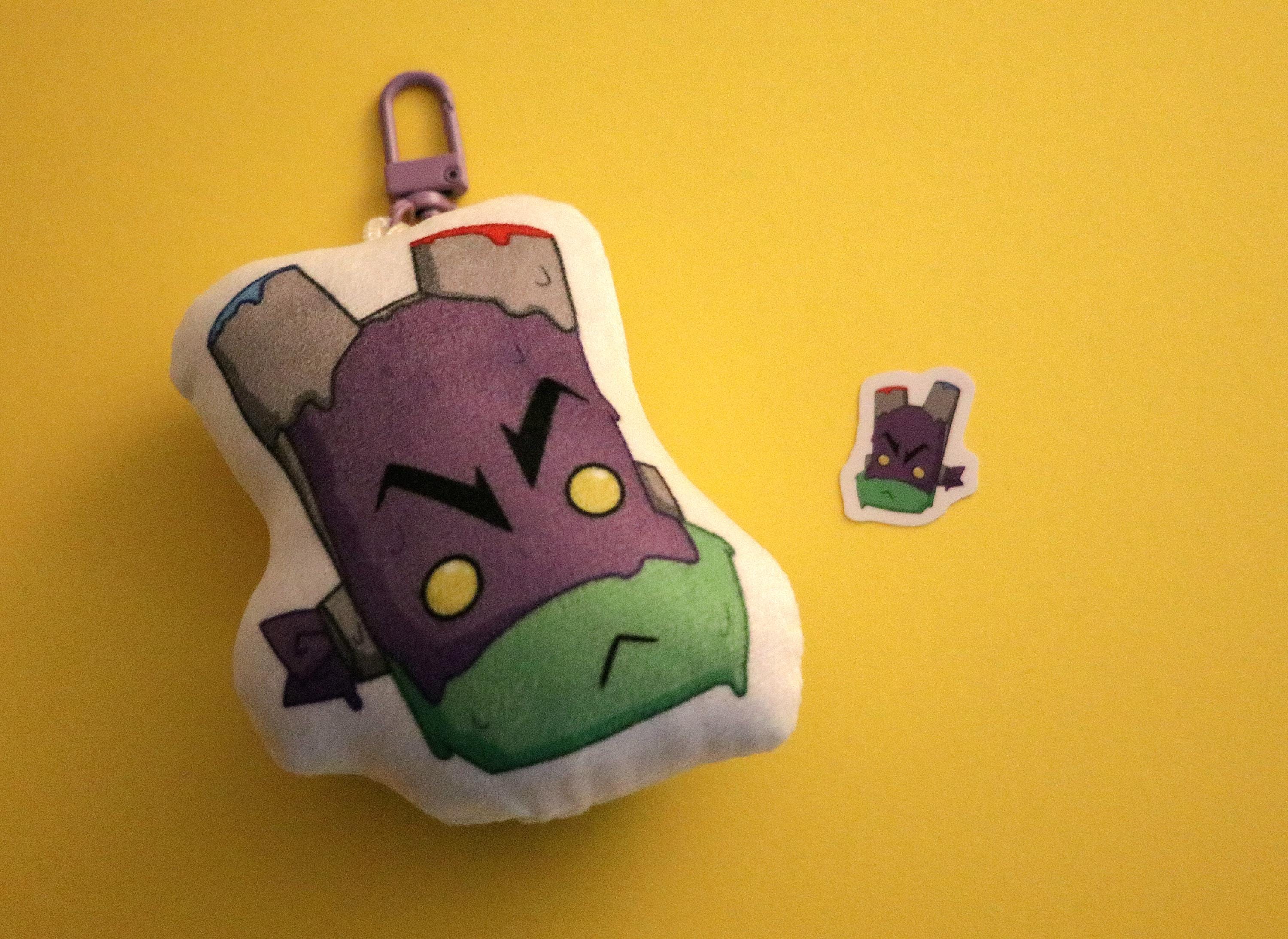 Rottmnt Dakimakura Plushie Donnie Ice Cream Popsicle Keychain + Sticker ...