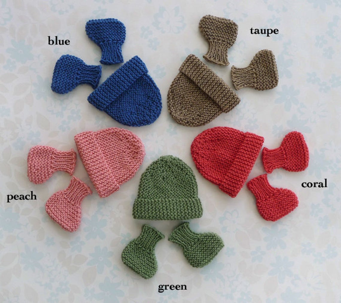 MICRO PREEMIE Hat and Booties Set up to 30 Weeks / 3 Lb - Etsy