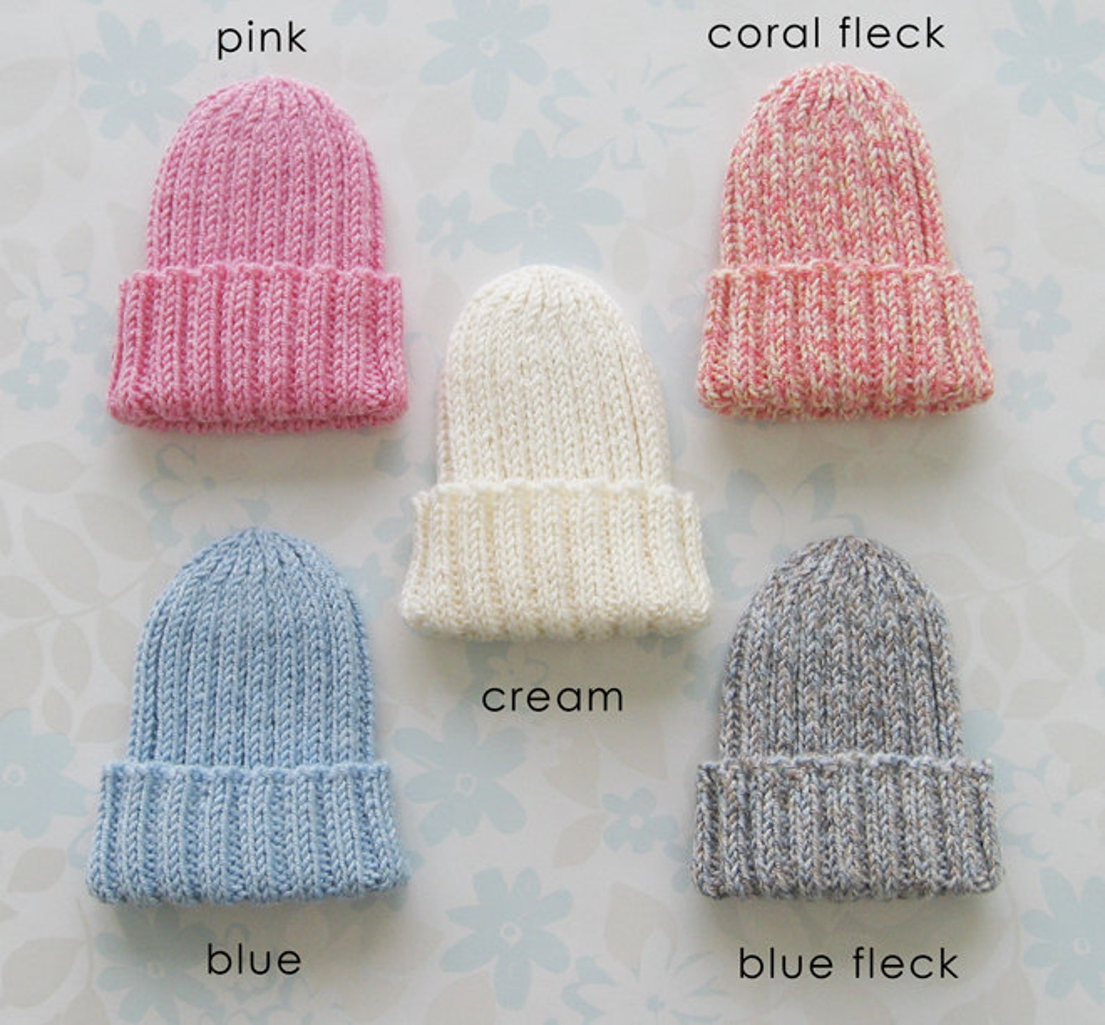 NICU BABY HATS - Preemie Clothes -to Fit 2 to 5 Lb (27 to 35 Weeks ...
