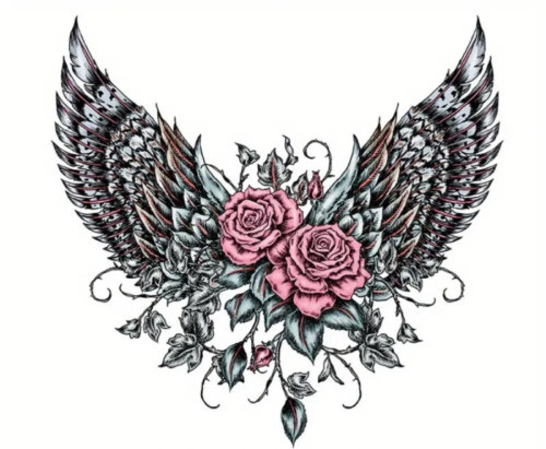 Beautiful Angel Wing Design Iron on Transfer - Etsy