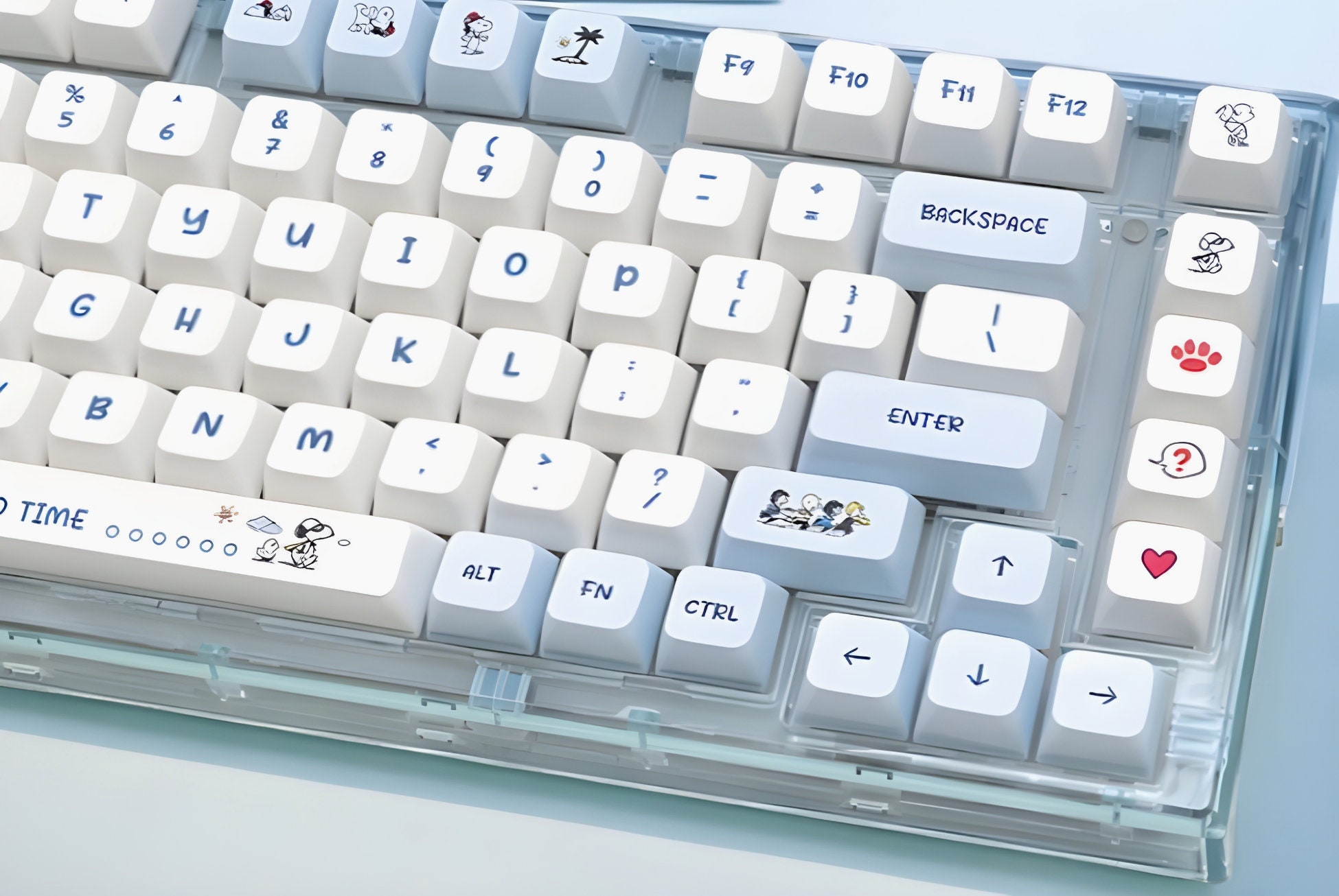 Snoopy Dog Keycap Set, Retro Keycap Set, Gamer Keycaps, Cute Keycap Set ...